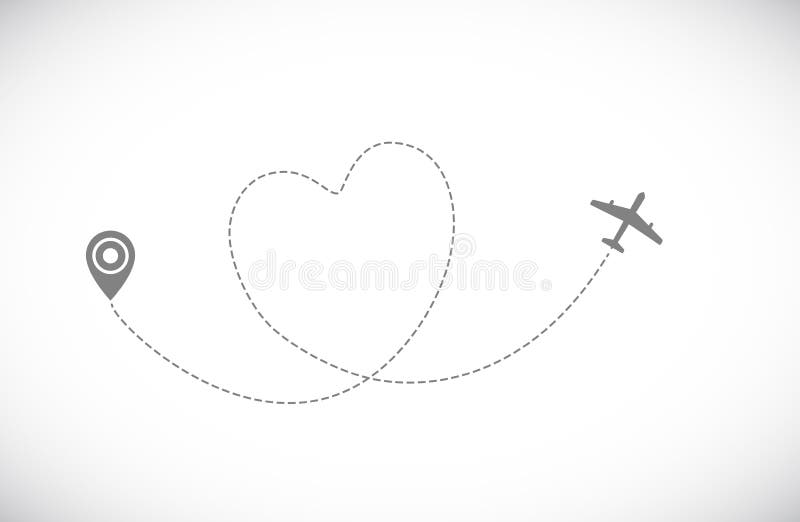 Plane track icon stock vector. Illustration of holiday - 200996964