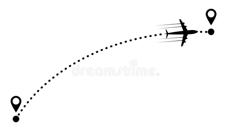Plane and track stock vector. Illustration of vector - 96743567