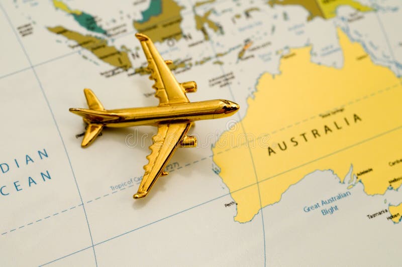 Plane Traveling Over Australia Royalty Free Stock Photography - Image ...
