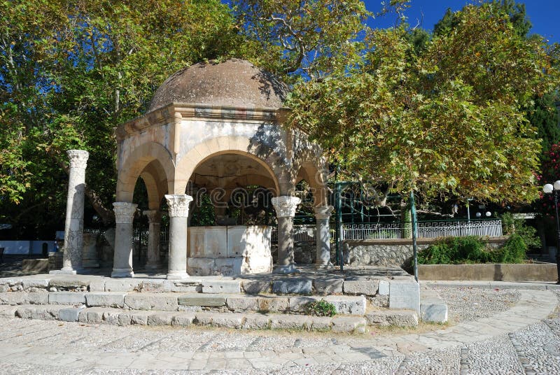 Plane Tree of Hippocrates, Kos Stock Photo - Image of architecture ...