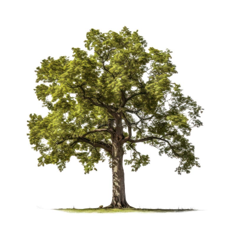 Plane Tree Isolated on White Transparent Background Stock Illustration ...