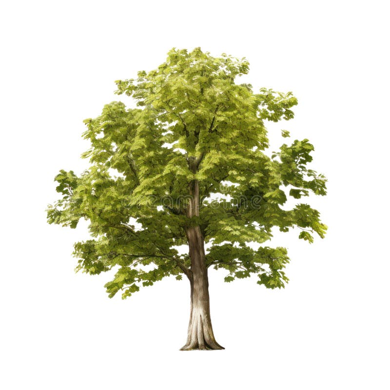 Plane Tree Isolated on White Transparent Background Stock Illustration ...