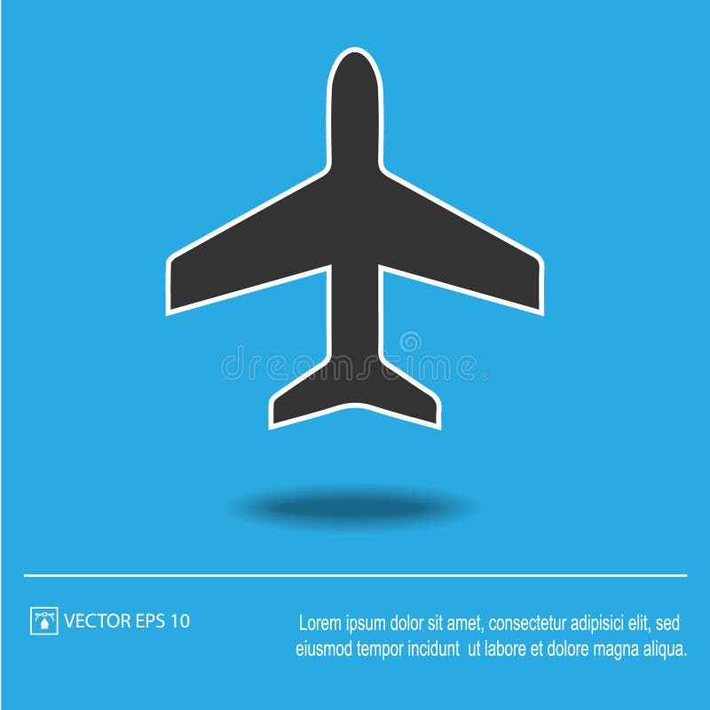 Plane Vector Icon Eps 10. Airplane Symbol Stock Vector - Illustration ...