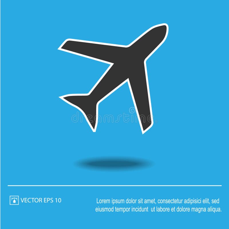 Plane Vector Icon Eps 10. Airplane Symbol Stock Vector - Illustration ...