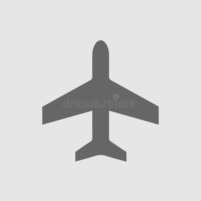 Plane Vector Logo Icon. Simple Isolated Airplane Symbol Sign Stock ...