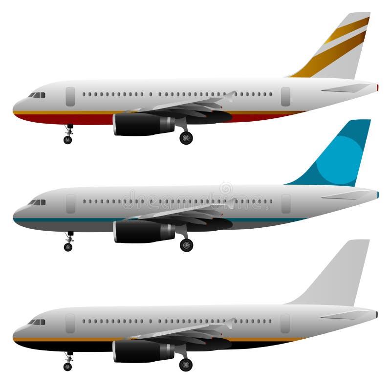 Plane Vector Set stock vector. Illustration of charter - 71377598