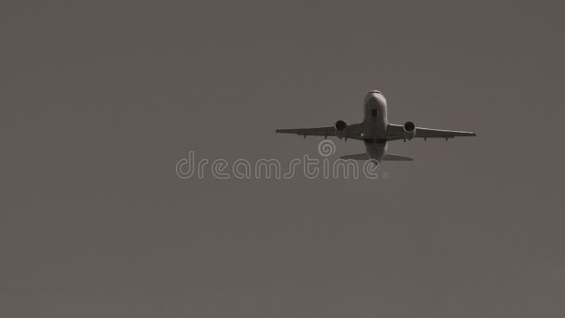 Plane View from Below, Belly, Close-up View Stock Image - Image of ...