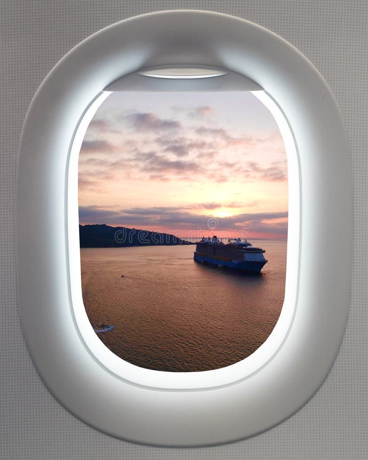 Plane Window Aerial View of a Beach Phuket Thailand Stock Photo - Image ...