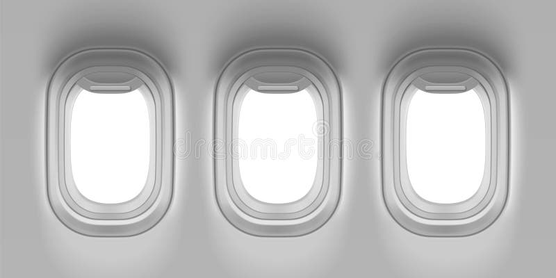 Plane Window On Flight 3d Aircraft Inside View Stock Illustration Illustration Of Realistic