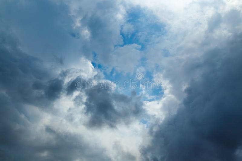 Plane Window View Clouds and Blue Sunny Sky, Loop of White Clouds Over ...