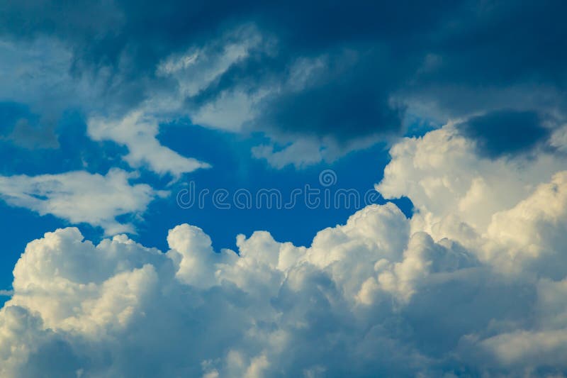 Plane Window View Clouds and Blue Sunny Sky, Loop of White Clouds Over ...