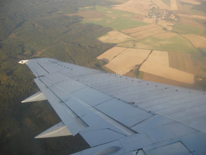 Plane wing stock photo. Image of vessel, aircraft, aerodyne - 1302300