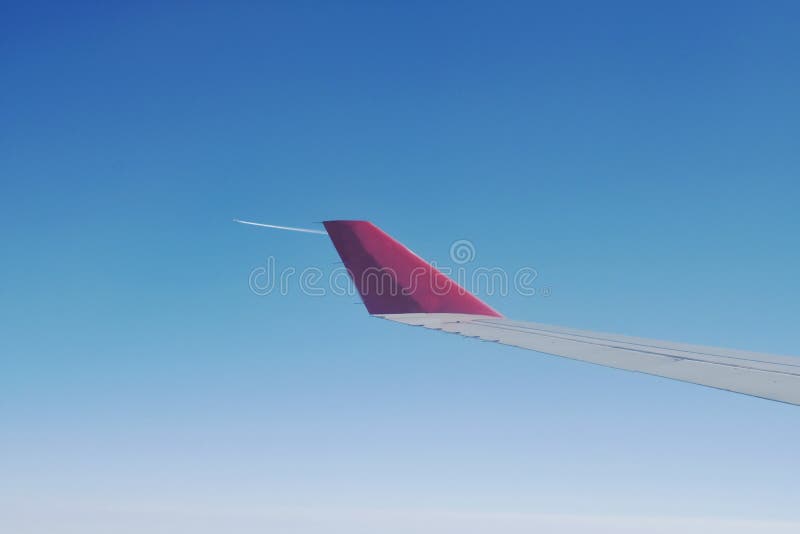 Plane Wing and Cloud Floating on Sky through Window Frame Stock Image ...