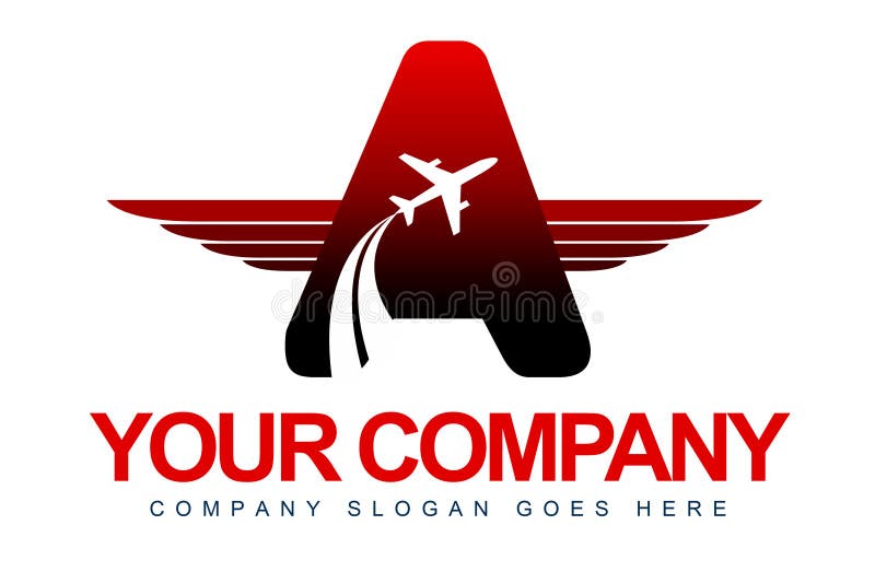 Plane Wings Logo stock illustration. Illustration of graphic - 27438193