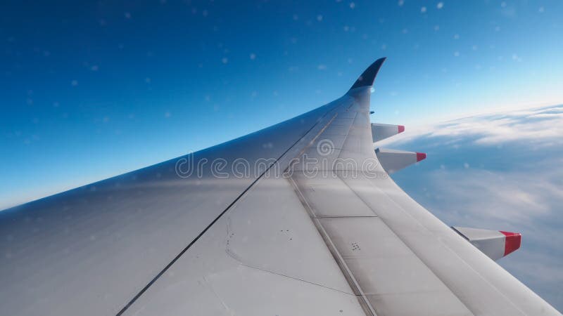 Plane Wings and Views Take Pictures in the Plane Stock Image - Image of ...