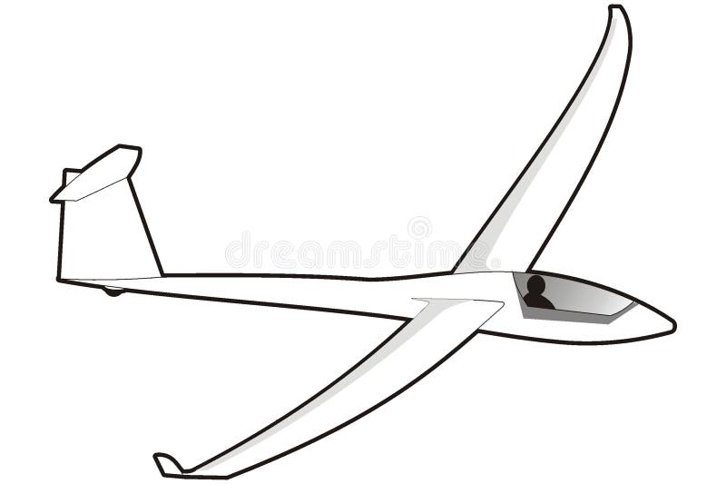 Planeador ilustración del vector. Ilustración de modelo - 3669935