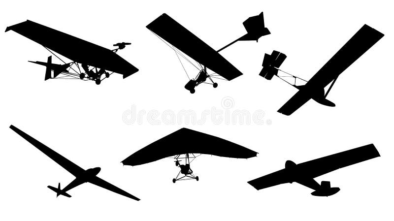 Planeadores Y Planeador De Caída Ilustración del Vector - Ilustración ...