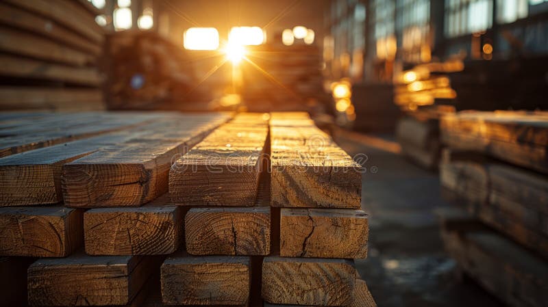 Planed Boards in a Warehouse. Stock Photo - Image of surface, carpentry ...