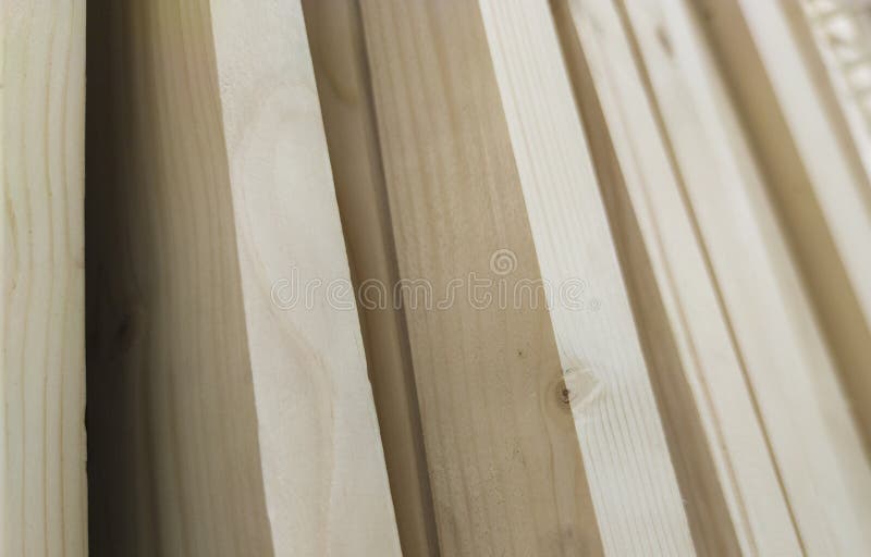 Planed Strips Made of Fir Tree Wood Stock Image - Image of moldings ...