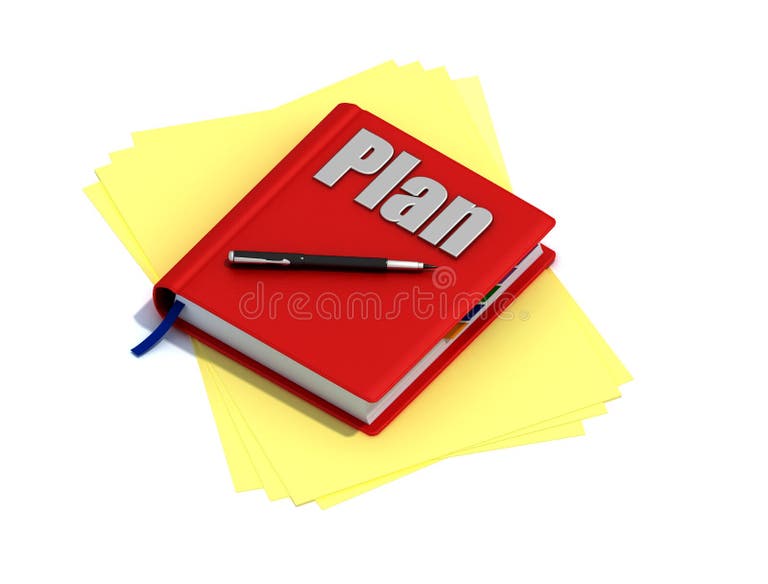 Planee el trabajo stock de ilustración. Ilustración de rojo - 6454496
