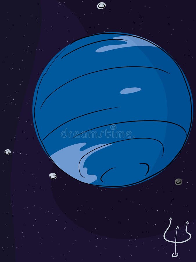Planeet Neptunus vector illustratie. Illustration of neptunus - 28183711