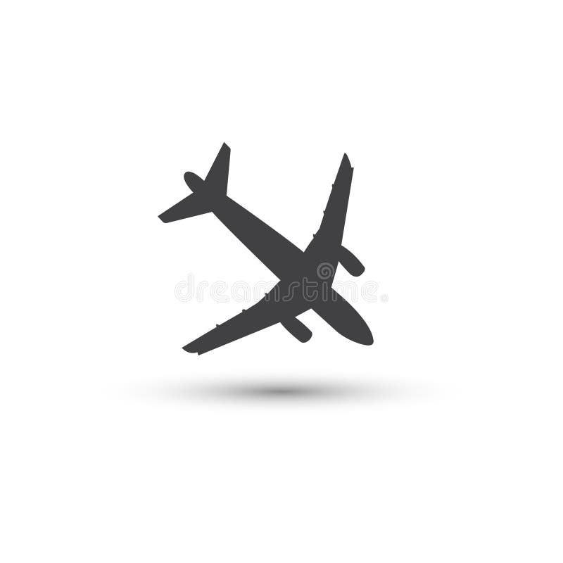 Plane Icon Vector, Pictogram Isolated on White Stock Vector ...