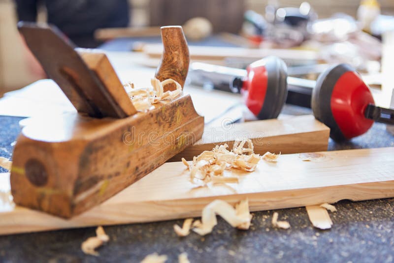 Planer As a Hand Tool between Wood Chips Stock Image - Image of ...