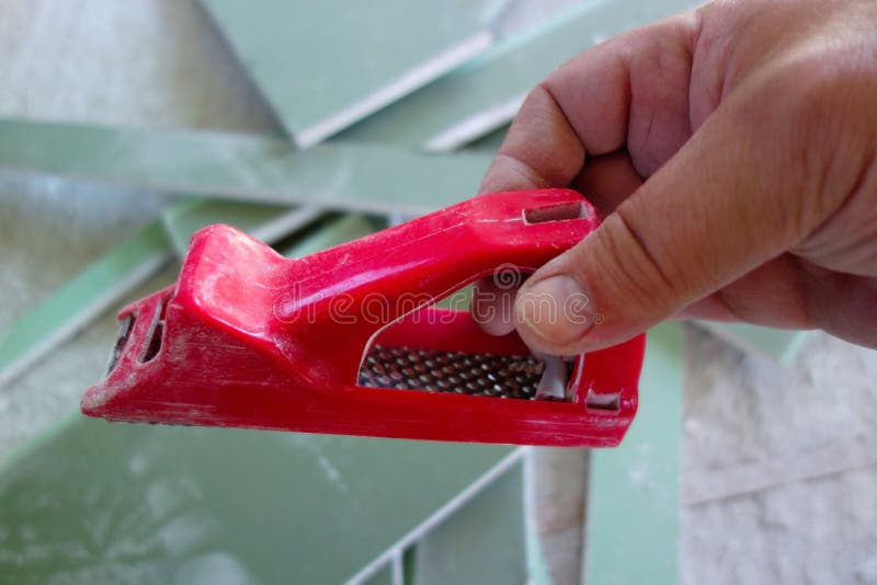 Planer for Working with Drywall Stock Image - Image of level, grater ...