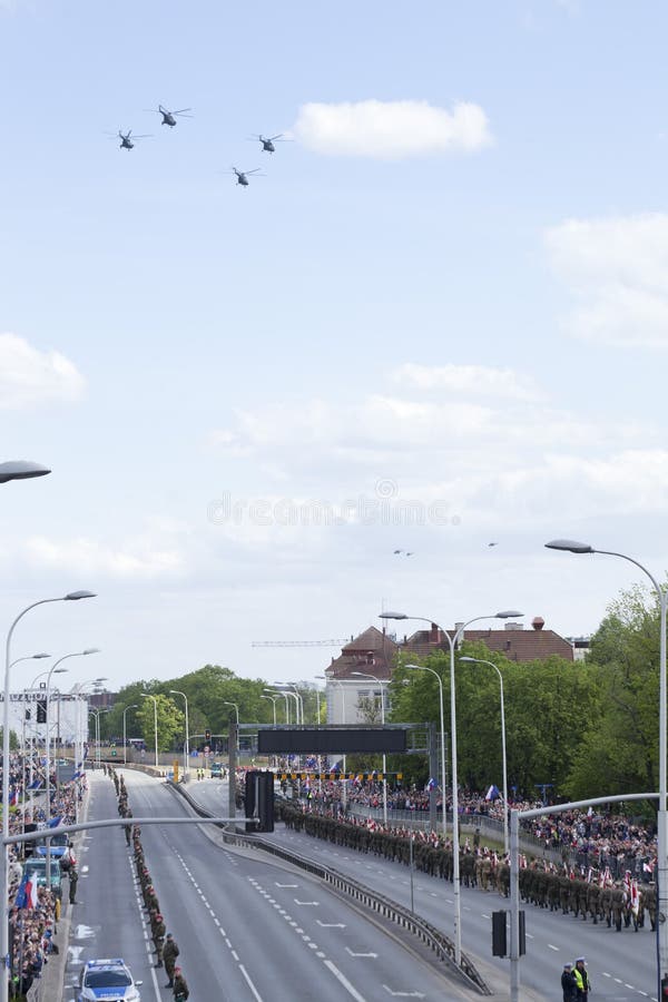 Planes on Army Parade on May 3, 2019 in Warsaw, Poland Editorial Image ...