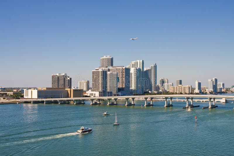 Planes and Boats at Miami stock image. Image of harbor - 12876555