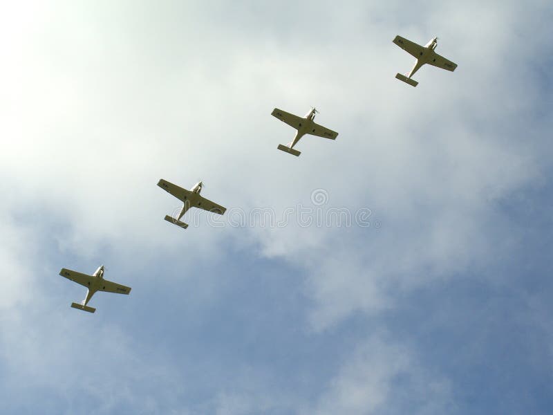 Planes Fly in the Sky One after Another Show Aerobatics Stock Image ...