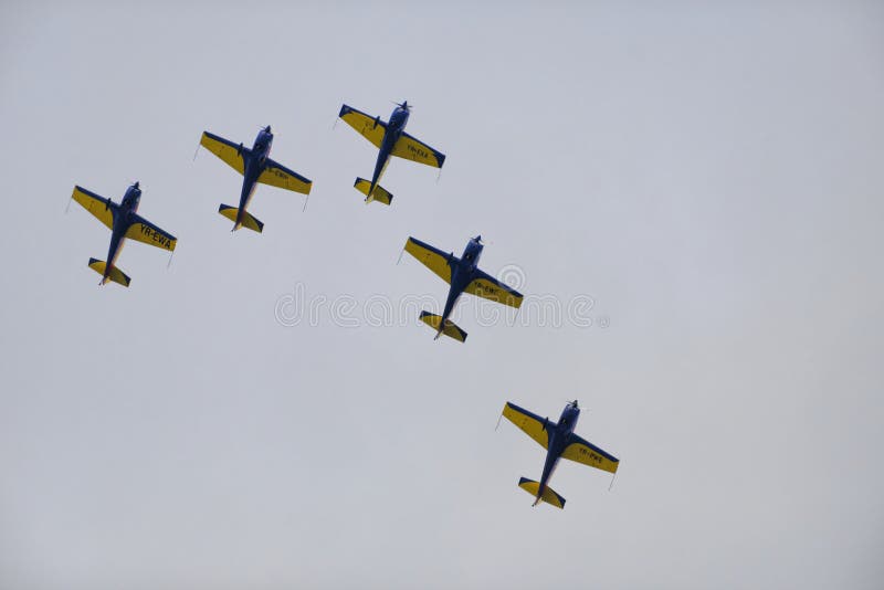 Planes in formation editorial stock image. Image of transportation ...