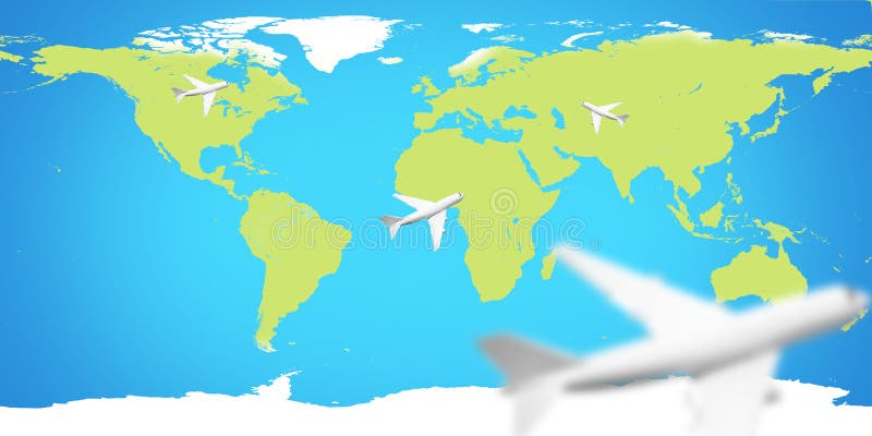 Planes World Map. Elements of this Image Furnished by NASA Stock ...