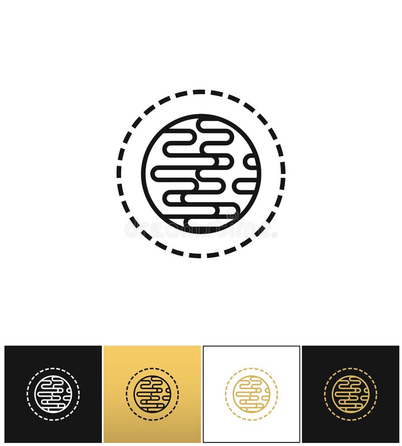 Planet Abstract Symbol or Globe Earth Linear Icon Stock Vector ...