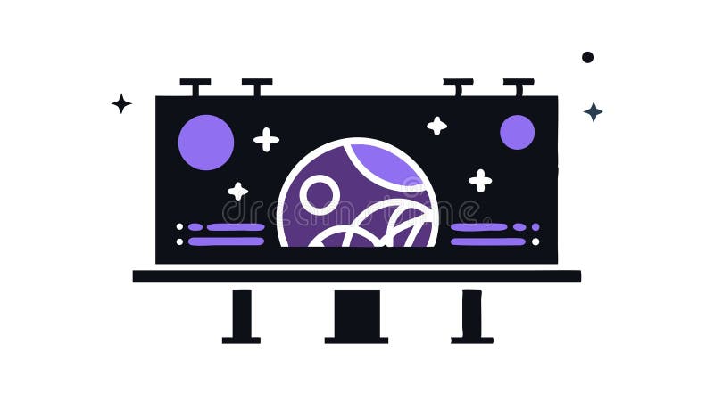 Planet Billboard. Cosmic Advertisement. Space Marketing, Vector Design ...