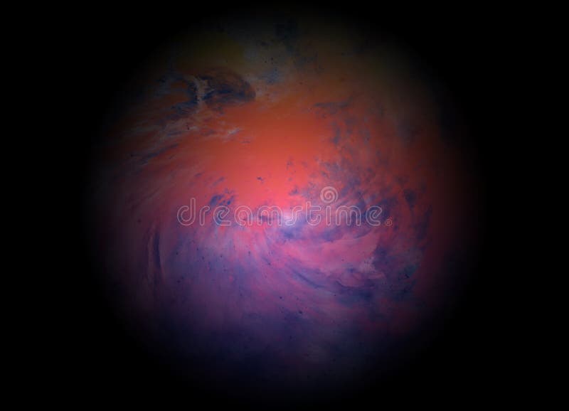 Planet on a Black Background. Stock Illustration - Illustration of glow ...