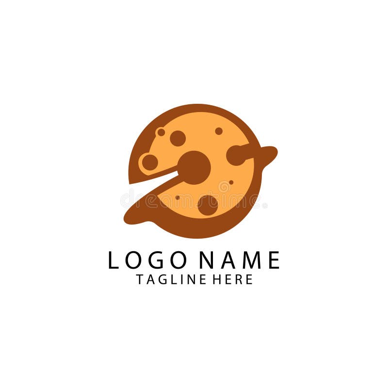 Planet Cake Logo Design Vector Stock Vector - Illustration of moon ...