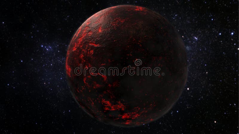 Lava Planet - Planet 55 Cancri E 3D Rendering Stock Illustration ...