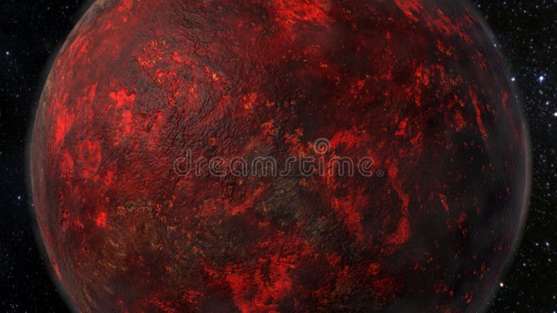 Lava Planet - Planet 55 Cancri E 3D Rendering Stock Illustration ...