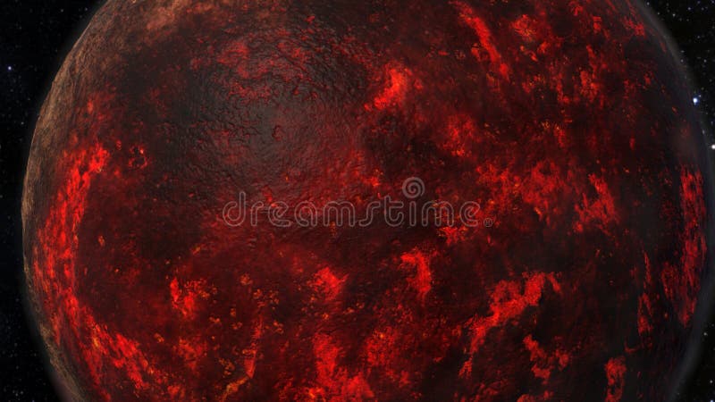 Lava Planet - Planet 55 Cancri E 3D Rendering Stock Illustration ...