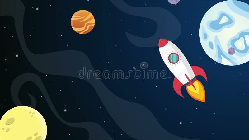 Planet Cartoon in Space Animation Stock Video - Video of solar, funny ...