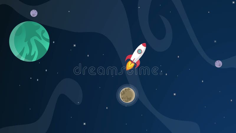 Planet Cartoon in Space Animation Stock Video - Video of earth ...