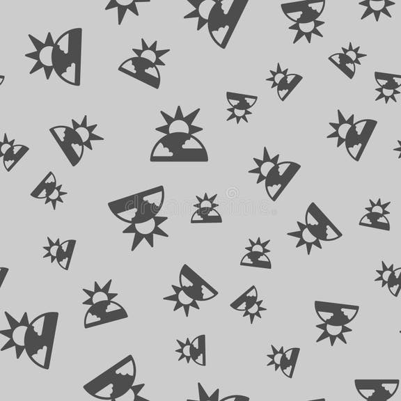 Planet with Clouds and Sun Solid Seamless Pattern, Climate Change Theme. Vector Graphics Stock ...