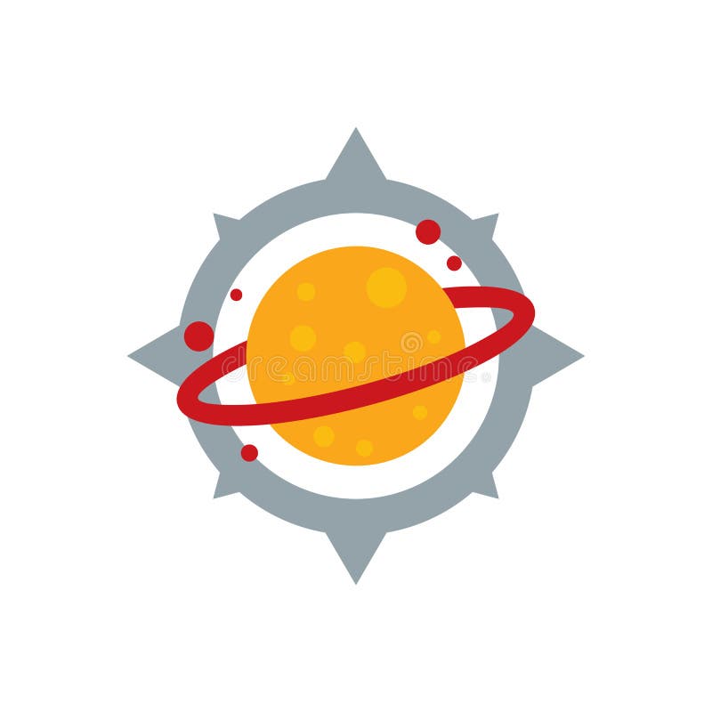 Planet Compass Logo Icon Design Stock Vector - Illustration of globe ...