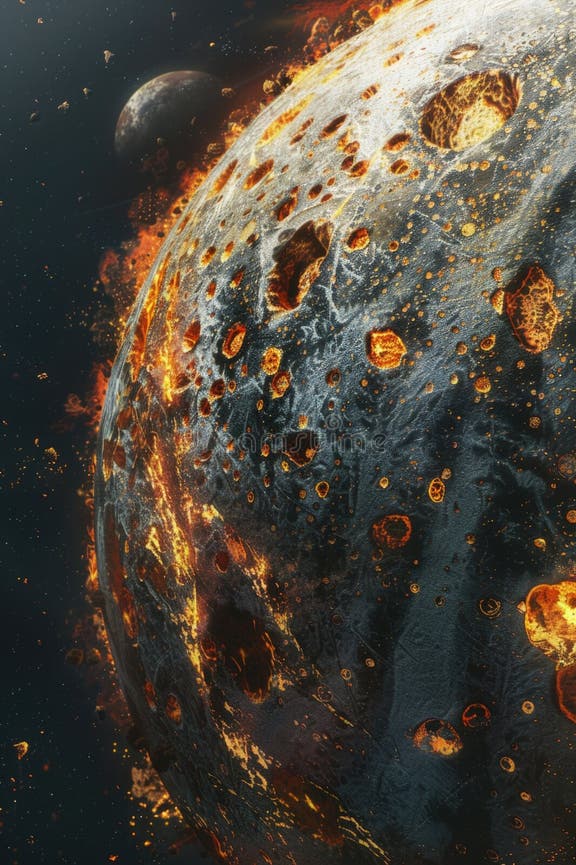 A Planet Consumed by Intense Fire, Suitable for Apocalyptic or Sci-fi ...