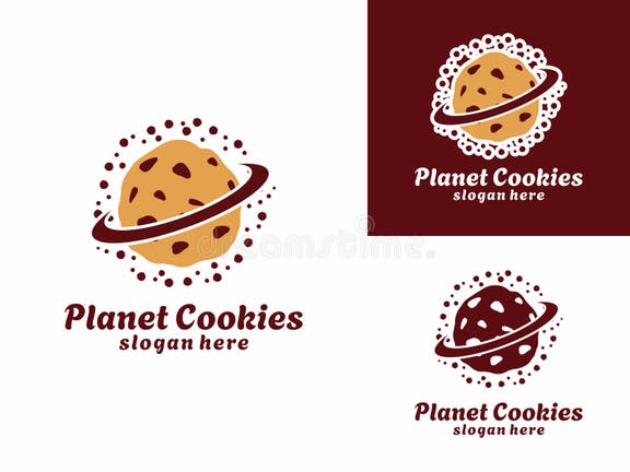 Planet Cookies Logo Design Vector Template. Cookie Biscuit Logo Design ...