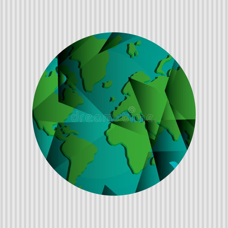 Planet Design. World Icon. Flat Illustration Stock Vector ...