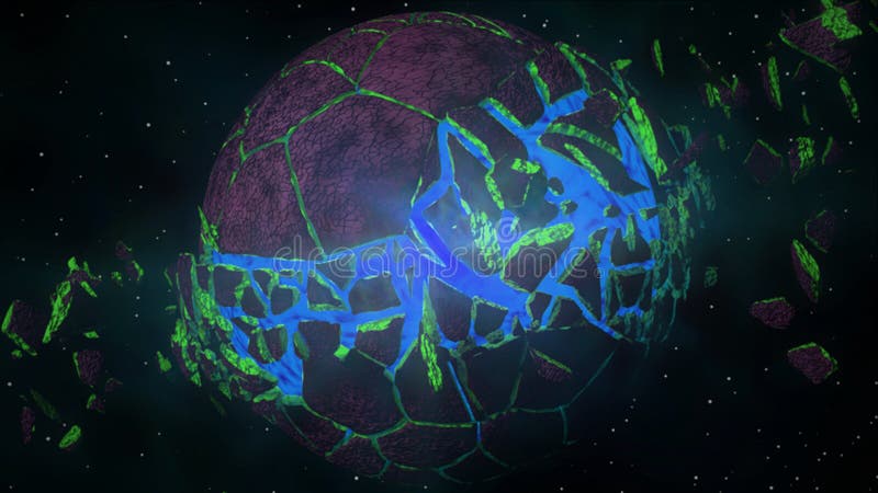 Planet Destruction and Cosmic Trash. Stock Illustration - Illustration ...