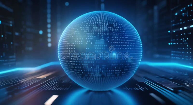 Planet in Digital Technology, Internet Network Connection, Big Data ...