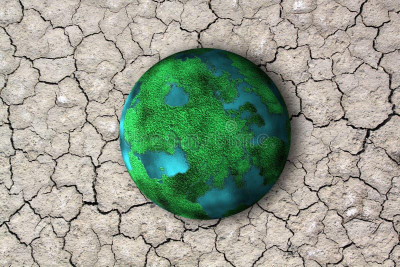 Dry Earth sphere stock photo. Image of desert, ground - 23956830